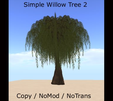 Second Life Marketplace - Simple Willow Tree 2 - Copy VK Box V. 1.0